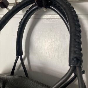 Max Studio | Bags | Max Studio Soft Pebbled Black Leather Duffel Bag ...